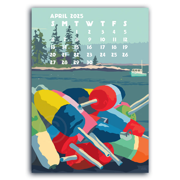 SOLD OUT. 2025 Desk Calendar Retro Vintage Style Art by Alan Claude Gr ...