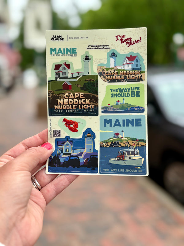 Cape Neddick Stickers - Large - Alan Claude Gallery