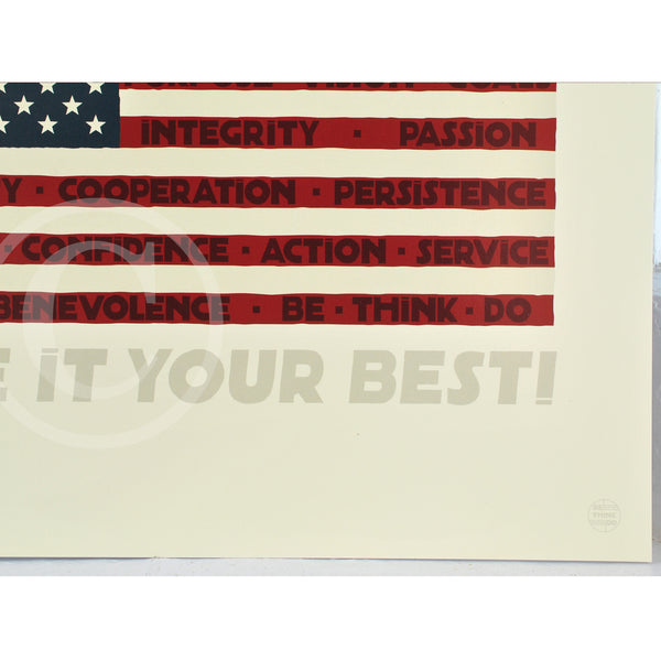GIVE IT YOUR BEST! USA Flag Art Print 8" x 10" Wall Poster - Alan ...