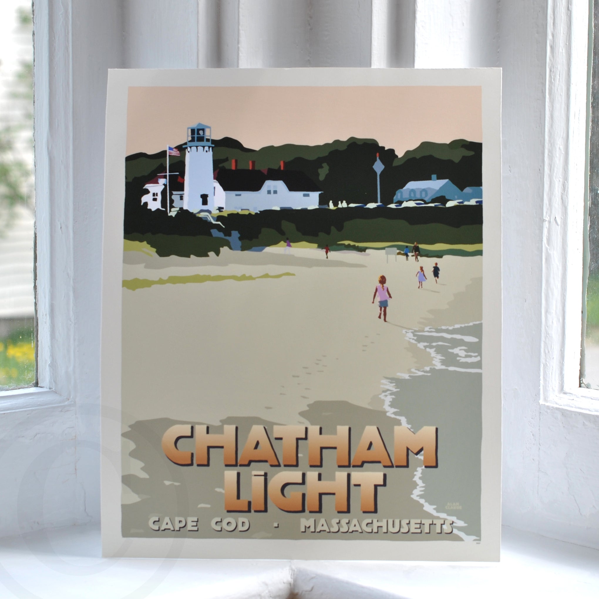 Chatham Lighthouse Kids Art Print 8" x 10" Travel Poster By Alan Claud ...