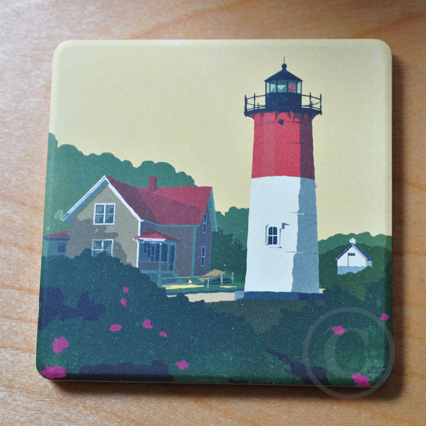Nauset Light Tagged "Cape Cod Map" - Alan Claude Gallery