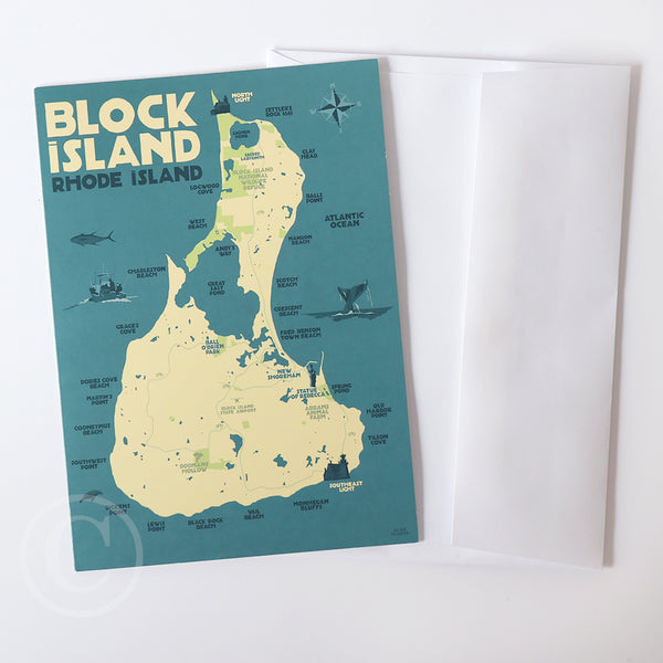Block Island Map - Alan Claude Gallery