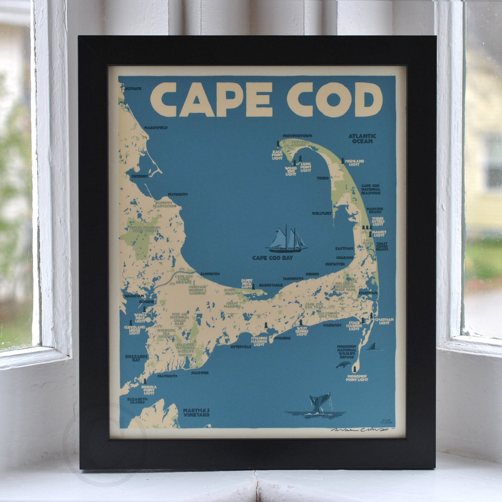Cape Cod Map - Alan Claude Gallery